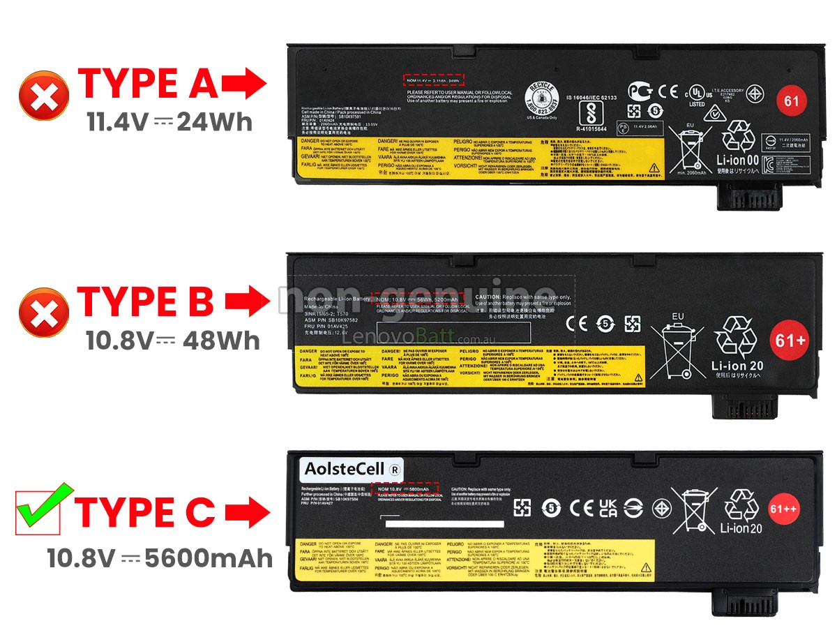 Buy Lenovo ThinkPad T480 Replacement Battery Online | LenovoBatt.com.au